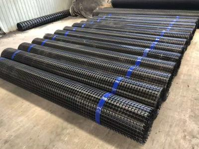 China Steel Reinforcement Earthwork Biaxial Plastic Geogrid 30KN for sale