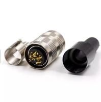 China DIN M16 6 Pin Waterproof AISG Connector Aviation Male Plug Female Socket Metal for sale