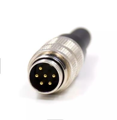 China DIN M16 6 Pin Waterproof AISG Connector Aviation Male Plug Female Socket Metal for sale