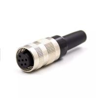 China DIN M16 6 Pin Waterproof AISG Connector Aviation Male Plug Female Socket Metal for sale