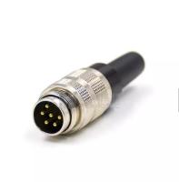 China DIN M16 6 Pin Waterproof AISG Connector Aviation Male Plug Female Socket Metal for sale