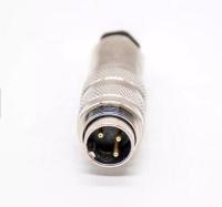 China DIN M16 6 Pin Waterproof AISG Connector Aviation Male Plug Female Socket Metal for sale