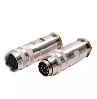 China M16 Male Female 8 Pin Circular Connector 360 Shielded Metal Aviation M16 for sale