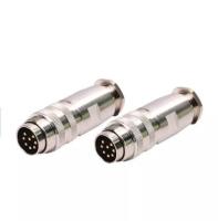 China M16 M5 Male Female Circular AISG Connector 8 pin DIN Solder Type Metal Assebly Plug for sale