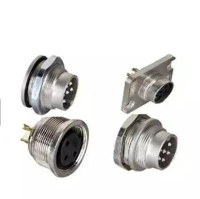 China Flange Socket Metal AISG connector M16 Solder Type 8 Pin Female Square for sale