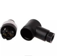 China D Code 4 Pin Shreaded Angle Female M12 Connector PUR Industry for sale