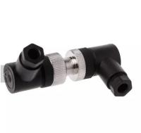 China D Code 4 Pin Shreaded Angle Female M12 Connector PUR Industry for sale