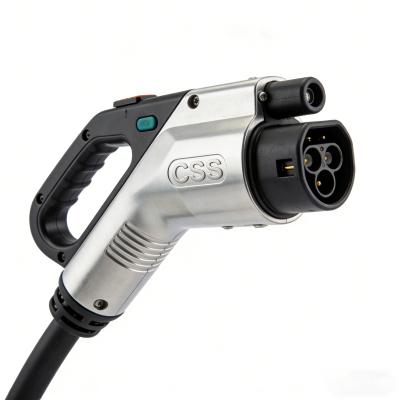 China CCS2 European EV Plug Combo 2 DC Connector with 500 A / 350 KW Charging &10,000+ Mating Cycles for sale