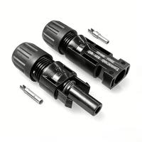 China MC4 Solar PV Connectors Panel Mount with Female and Male Plug for New Energy Solutions for sale
