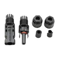 China MC4 Solar PV Connectors Panel Mount with Female and Male Plug for New Energy Solutions for sale