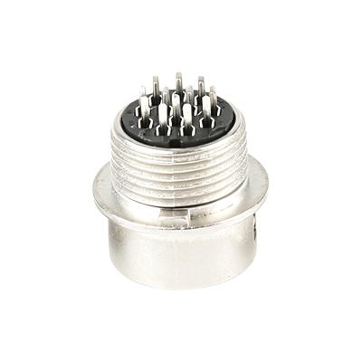China HR10A-10R-12PB Compatible 12-Pin Miniature Circular Connector Solder Type Receptacle for sale