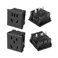 China IEC 60320 AC Power Socket 10A 1500V Panel Mount for UPS Systems for sale