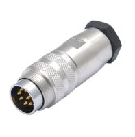 China Long Soldering Type AISG Female Male Connector M12 M16 8pin Assembly for sale