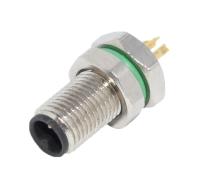 China Ip67 Male M5 Circular Connector Panel Rear Fastened Protected From Dust And Water for sale