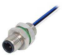 China Ip67 Male M5 Circular Connector Panel Rear Fastened Protected From Dust And Water for sale