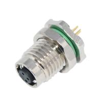 China Ip67 Male M5 Circular Connector Panel Rear Fastened Protected From Dust And Water for sale