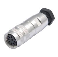 China IP68 socket male female flange panel mount solder type m16 5pin AISG connector for sale