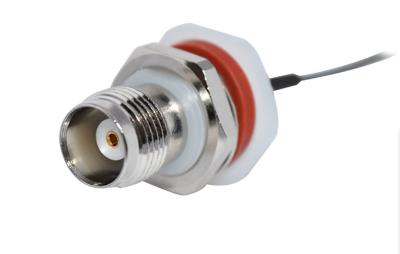 China 1.37mm Micro Coaxial 50 Ohm Bulkhead TNC Straight Crimp Jack type RF Connector for sale