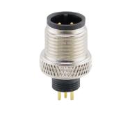 China Screw panel mount circular IP67 ip68 M12 8 pin automation PCB straight connector for sale