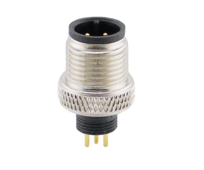 China Ip67 Fix Screw Female Sensor M12 Cable Connector 3pin Sockets With Solder Cup for sale