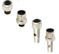 China Male Female waterproof straight plug mount panel A code PCB 8 pin M12 circular connector for sale