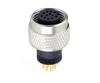China DIN PIN M12 8 Pin 5 Pin Circular Waterproof Connector Crimp Press Solder Type for sale