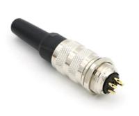 China IP68 socket male female flange panel mount solder type m16 5pin AISG connector for sale