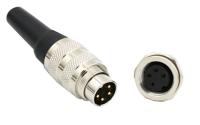 China Receptacble Type With Rugged Metal Shells Rear Mount Female Male AISG Connector for sale