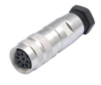 China IP68 socket male female flange panel mount solder type m16 5pin AISG connector for sale