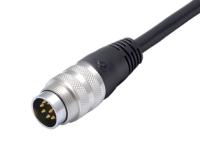 China IP67 IP68 Watertight Cable Black Waterproof 8 Pin Round Connector for sale