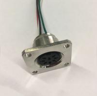 China PBT Wiring AISG Connector 8 Pin Aviation Connector Flange Panel Mounting for sale