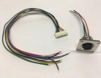 China PBT Wiring AISG Connector 8 Pin Aviation Connector Flange Panel Mounting for sale