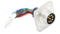 China Flange DIN 8Pin AISG cable panel mount connector M16 cable assembly with JST connector for sale