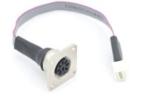 China Flange DIN 8Pin AISG cable panel mount connector M16 cable assembly with JST connector for sale