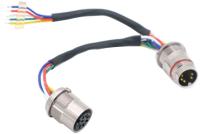 China M12 wire harness Cable wire waterproof  circular fix screw male connector with RJ45 cable assembly for sale