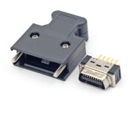 China Silver Surface 3M Scsi Zinc Die Casting  MDR 26 Pin Waterproof Panel Mount Connector for sale