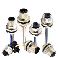 China Ip68 IP67 Aviation electrical cable Panel mount A B C D code 8 pin M8 M12 waterproof circcular connector for sale
