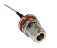 China Bulkhead 50 ohm Female Male RF Connector for sale