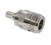 China RF Connector, N Type Straight Crimp Female for LMR-240 Cable, 50 Ohm for sale