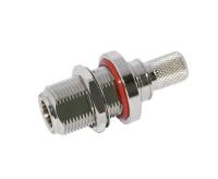 China RF Connector, N Type Straight Crimp Female for LMR-400, 50 Ohm, Bulkhead for sale