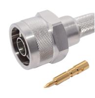 China N Type Straight Crimp Male 50 Ohm LMR-400 RF Connector for sale