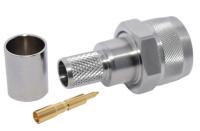 China N Type Straight Crimp Male 50 Ohm LMR-400 RF Connector for sale
