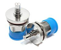 China RF Coaxial Adapter Radio Frequency Connector N Female Jack Bulkhead To QMA Female for sale