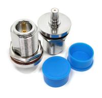 China RF Coaxial Adapter Radio Frequency Connector N Female Jack Bulkhead To QMA Female for sale