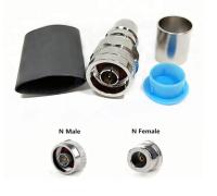 China LMR600 Male Flug crimping N Type Solderless Right Angle crimp Radio Antenna Rf Connector for sale