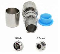 China LMR600 Male Flug crimping N Type Solderless Right Angle crimp Radio Antenna Rf Connector for sale