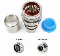 China LMR600 Male Flug crimping N Type Solderless Right Angle crimp Radio Antenna Rf Connector for sale