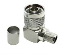 China Angle Nickel Plated  N Type Male Right  Lmr400 Cable RF Connector for sale