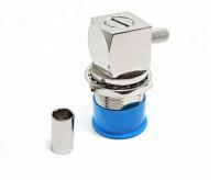 China Silver N Female Jack Bulkhead Radio Frequency Connector Right Angle For RG58 LMR195 Cable for sale