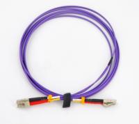China OM4 DX 3m Lc Lc Patch Cord , 850nm Wavelength 100G Fiber Optic Cord for sale